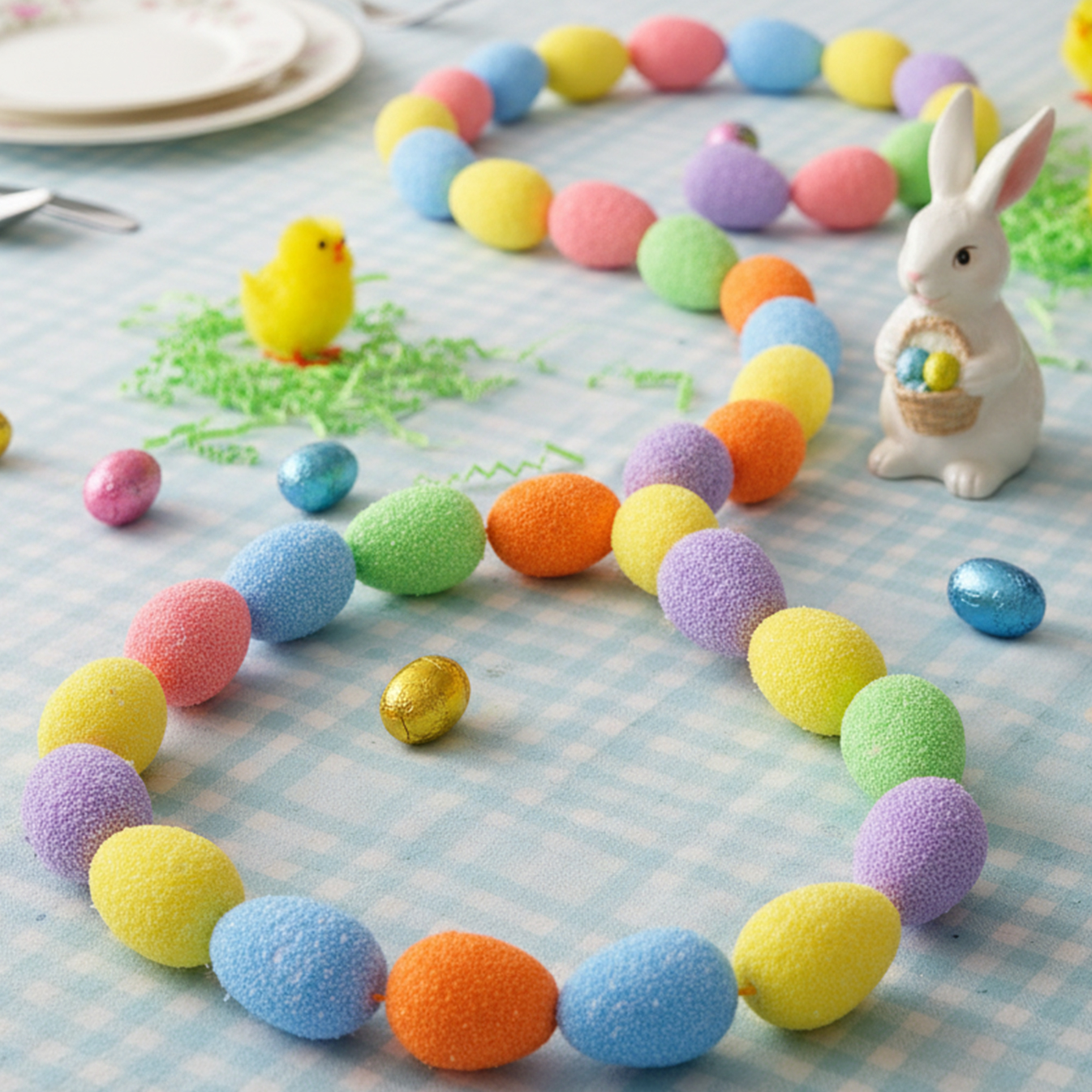 Adorno Cadena Huevos Pascua 3x5cm | Decoración Semana Santa – Fiesta Pastry